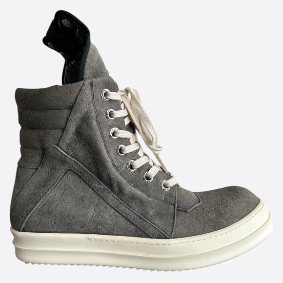 Rick Owens | Shoes | Rick Owens Chrome Hearts Grey Suede Geobaskets ...